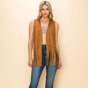 Vocal | Jackets & Coats | New Vocal Suede Fringe Vest Western Woodstock ...